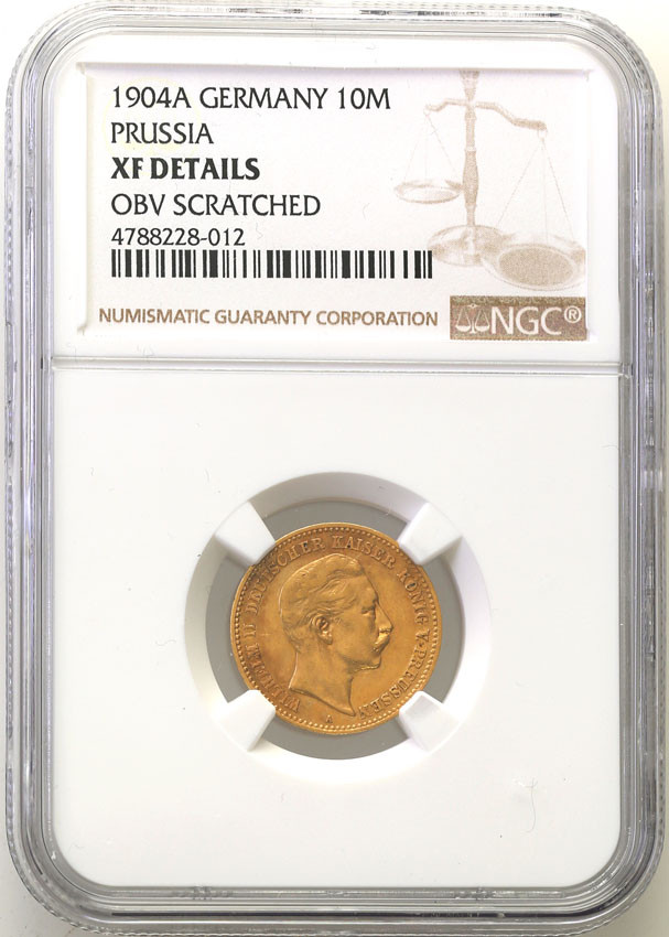 Niemcy Prusy 10 Marek 1904 NGC XF Details | archiwum.niemczyk.pl